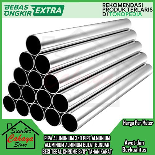 Jual PIPA ALUMUNIUM 3/8 PIPE ALMUNIUM ALUMINIUM ALMINIUM BULAT BUNDAR ...