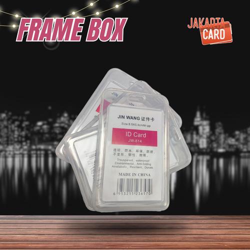 Jual frame casing box tempat ID card flashdisk holder bening tutup ...