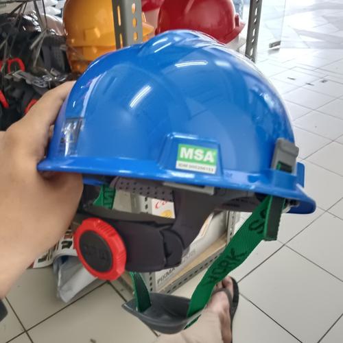 Jual Helm Safety MSA Full Set / Helm Kerja Proyek Warna Biru - SNI ...