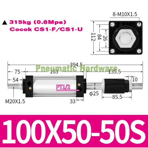 Jual SCJ100x50-50S SCJ100x50-50 S Pneumatic Small Standard Cylinder ...