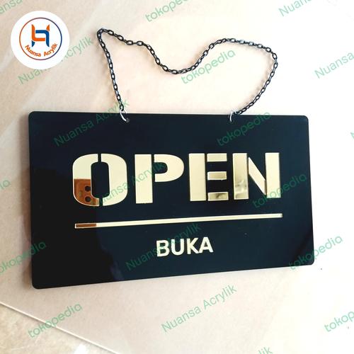 Jual Buka Tutup Open Closed Sign In Acrilik Timbul, Free Rantai + Kop ...