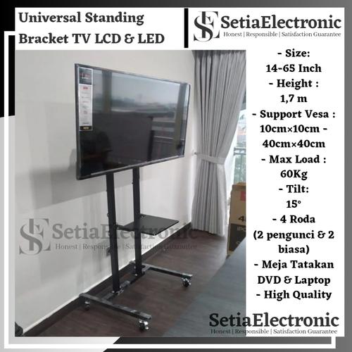 Jual Bracket Standing TV LCD & LED, Stand Roda Dorong Universal All TVs ...