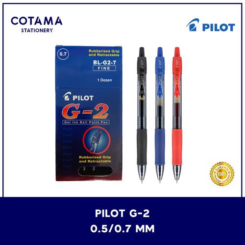 Jual Pulpen Pilot G-2 G2 Fine Gel Pen 0.5/0.7 mm - Hitam Biru Merah - Hitam, 0.5 mm - Jakarta ...