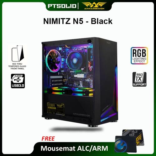 Jual Armaggeddon Nimitz N5 Aurora Micro ATX Casing Gaming - Putih ...