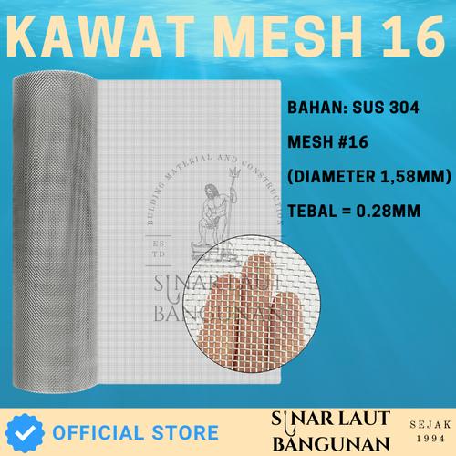 Jual KASA KAWAT NYAMUK WIRE MESH STAINLESS 304 MESH 16 - Jakarta Utara ...