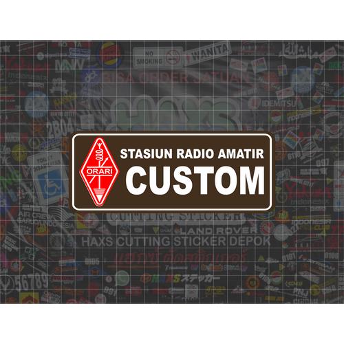 Jual Cutting Sticker Custom Callsign Orari Stasiun Bergerak Ukuran 15 ...