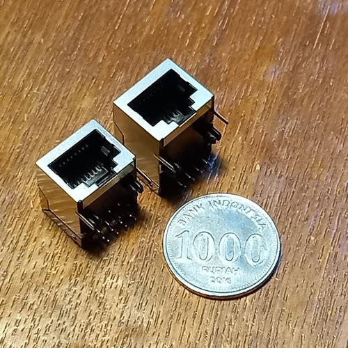 Jual Konektor Pcb RJ45 Casing Besi Ethernet LAN Port Socket Soket ...