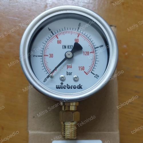 Jual Pressure Gauge Raket Stainless 2,5" inch 10 bar 150 psi Body Tebal - Jakarta Barat - Mitra ...