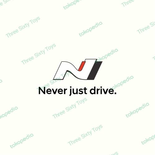 Jual Cutting sticker stiker mobil never just drive logo hyundai - Teks ...