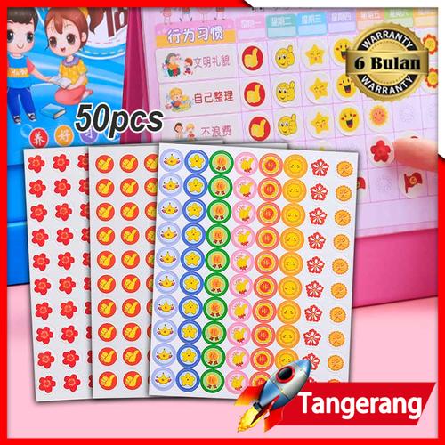Jual 50 Lembar Stiker Bintang Reward Anak/Sticker Jempol/Sticker ...