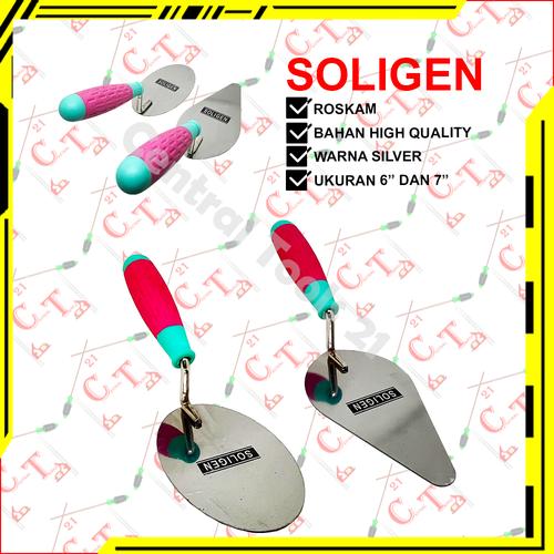 Jual Alat Aduk Semen 7 Inch Lancip Bulat Soligen / Sendok Semen ...