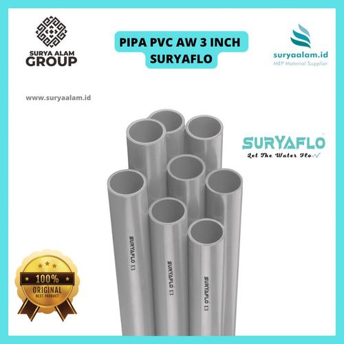 Jual PIPA PVC AW 3" SURYAFLO | STANDART | 3,9 METER | PIPA TM - Kota ...