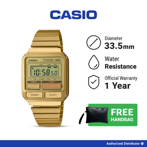 Promo Casio Vintage Jam Tangan Unisex A120WEG-9ADF Original Digital ...