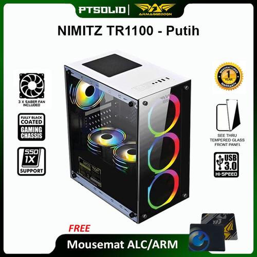 Jual Armaggeddon Nimitz TR1100+ With 3FAN Ring - Casing Gaming - Putih ...