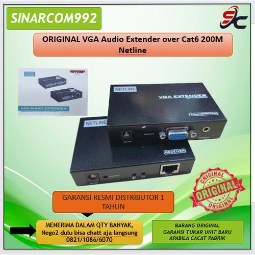 Jual VGA Audio Extender over Cat6 200M Netline ORIGINAL - Jakarta Pusat ...