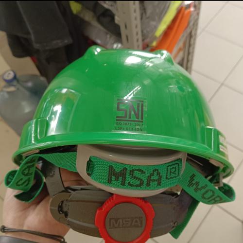 Jual Helm Safety MSA Full Set / Helm Kerja Proyek Warna Hijau - SNI ...