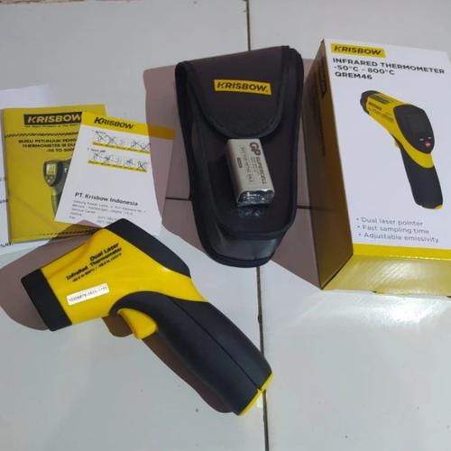Jual TERMOMETER INFRARED KRISBOW -50 - 800C DUAL LASER IR Thermogun ...