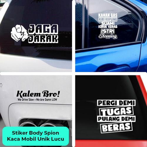 Jual Stiker Lucu Body Kaca Mobil Cutting Sticker Suami Kerja Istri ...