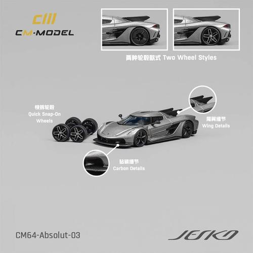 Jual PO | CM Models Jesko Absolute Metallic Gun Gray - DP - Kota ...
