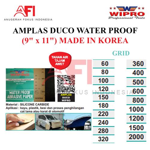 Jual WIPRO KERTAS AMPLAS DUCO WATER PROOF (9"x11") GRID LENGKAP 1000 ...