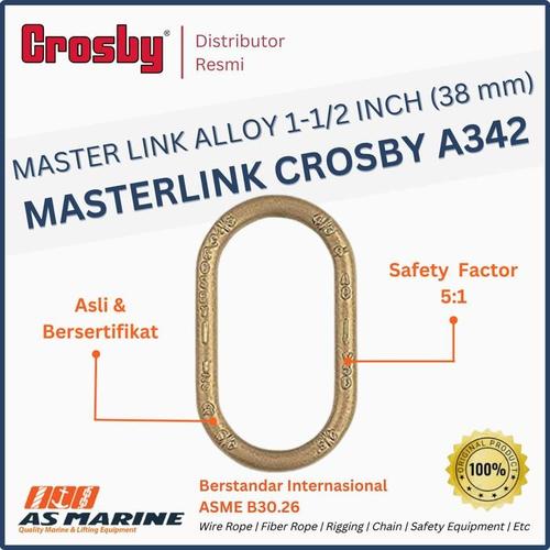 Jual MASTERLINK / MASTER LINK ALLOY A342 1-1/2" 38 MM CROSBY - Kota ...