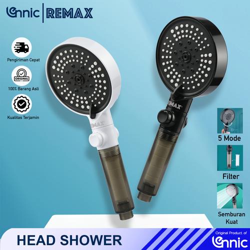 Jual Kepala Shower Mandi Filtrasi REMAX Steriil Shower Head - Hitam ...