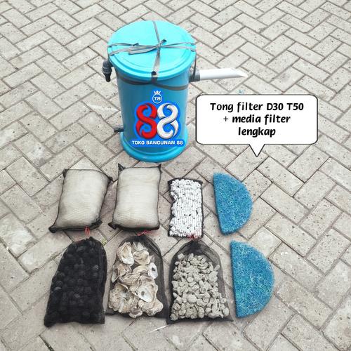 Jual paket tong filter biru D30cm T50cm + media filter lengkap ...