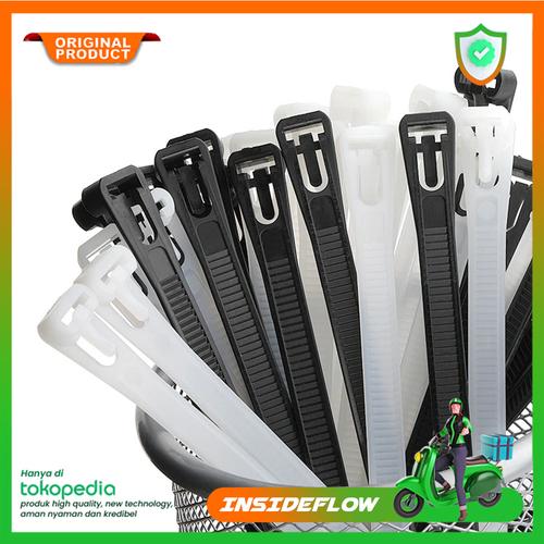 Jual Kabel Ties Tali Rivet Organizer Releasable Reusable 100 PCS ...