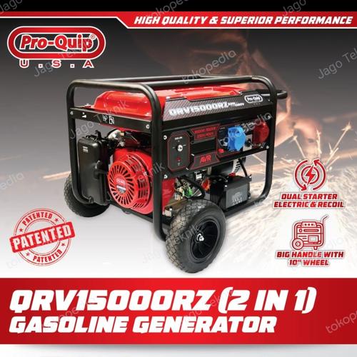 Jual Genset Proquip QRV 15000 RZ 8000 WATT DUAL FUNGSI 1 PHASE 3 PHASE ...