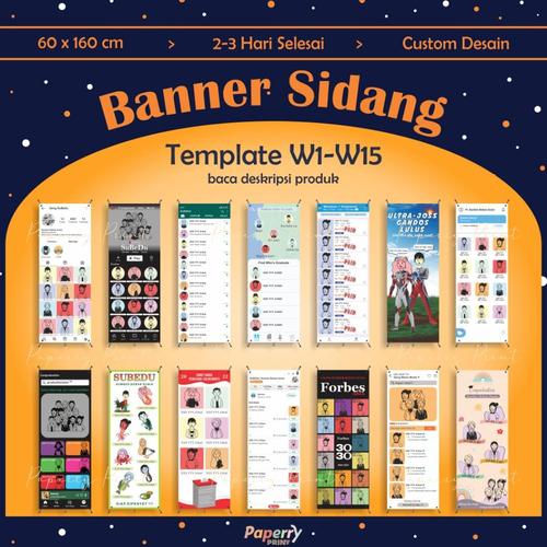 Jual [Template W1-W15] Banner Wisuda / X Banner Wisuda / Custom Banner ...