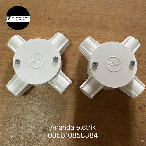 Jual T dus cabang 4 boss / crosdus 4 cabang 20mm BOSS - Putih - Jakarta ...