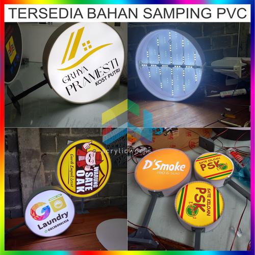 Jual Neon Box Bulat 2 Sisi Nyala LED Full Acrylic dan PVC Premium Murah ...