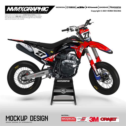 Jual Decal Crf 150 L Merah Full Body Custom Design - DESAIN BARU, BOLD ...