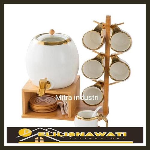 Jual el1122- rak gelas#rak cangkir teko,rak gelas cantik combinasi # ...