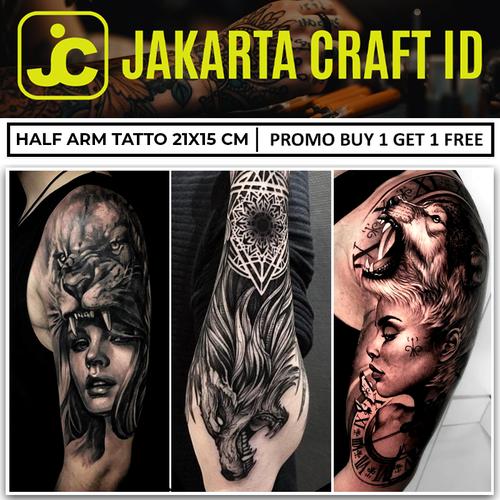 Jual C.O.D Tato Temporary Ukuran 21x15cm Half Arm Temporary Tattoo/tato ...