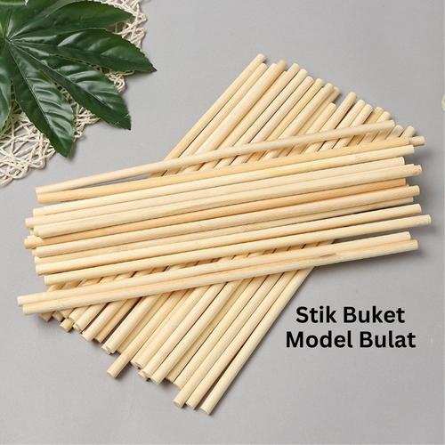 Jual Dowel Kayu Diameter 6mm Panjang 30cm Stik Kayu Bulat Buket Bunga ...