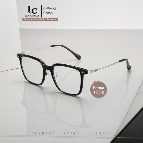 Promo La Chapella Kacamata Minus Anti Radiasi TR-90+Metal Kotak Unisex ...