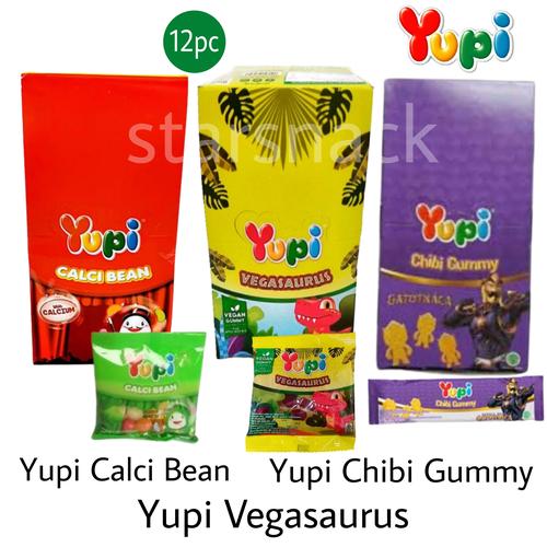 Jual Yupi Vegasaurus Chibi gummy Calci Bean isi 12pc - Vegasaurus ...