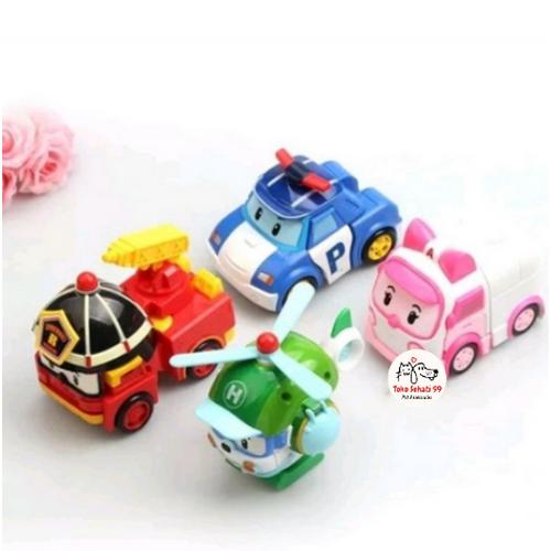 Jual Mainan Anak Mobil-Mobilan Poli Pull Back Set 4 Robocar Poli ...