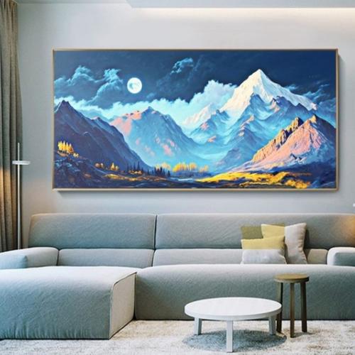 Jual lukisan dinding gunung frame lukisan minimalis lukisan modern ...