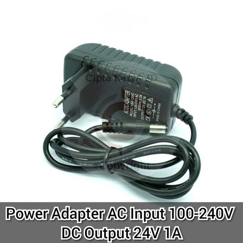 Jual Power Adaptor AC Input 100-240V DC Output 24V 12V 6V 1A 2A 5.5x2 ...