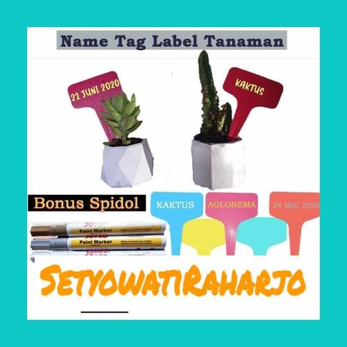 Jual SSG tag label tanaman bonus spidol silver/gold/putih anti air ...