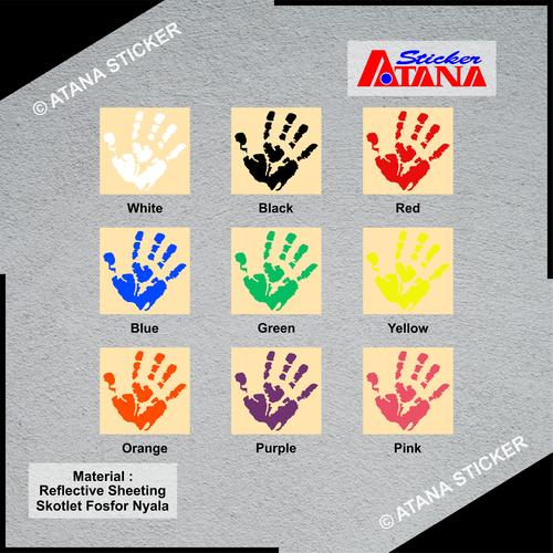 Jual Stiker Cutting Reflektif Jejak Tangan Handprint Telapak Blood ...