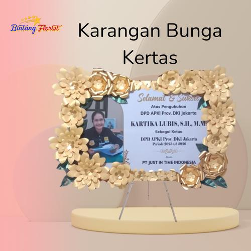 Jual Karangan Bunga Kertas Papan Banner Lanskap Bisa Tambah Logo Foto ...