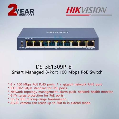 Jual DS-3E1309P-EI/M - HIKVISION SMART POE SWITCH 8 PORT POE 1 UPLINK - Kota Semarang - Toko ...