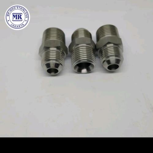 Jual Double nepel 1/2" Inch NPT x JIC / Double Nepel hidrolik - Jakarta ...