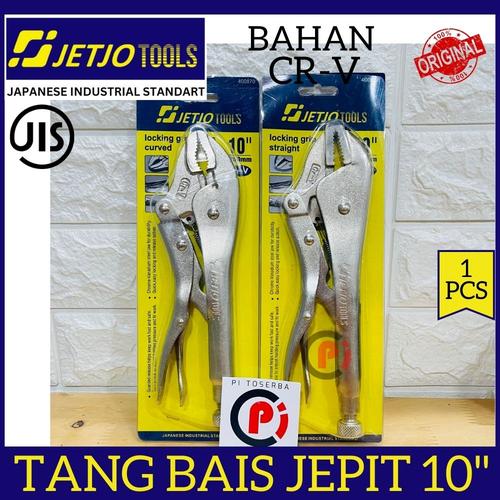 Jual JETJO Tang Jepit Bais Bulat / Flat Multifungsi Curved Jaw Locking ...