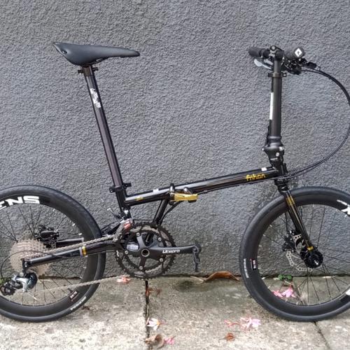 Jual Sepeda lipat fnhon Gust 451 22inch black gold edisi rakit 10 speed ...