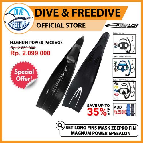 Jual Paket Freediving Set Long Fins Mask Zeepro Fin Magnum Power ...