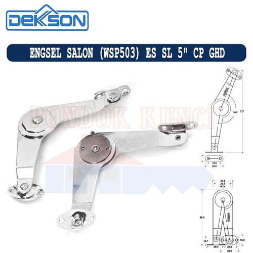 Jual Engsel wayang penahan jendela Dekkson ES SL 5" CP engsel salon ...